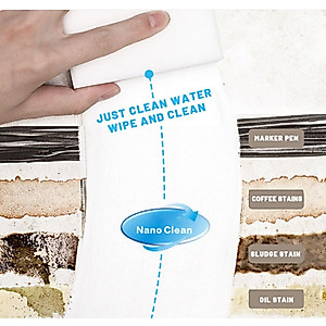 Mr White, Magic Eraser Sponge 4X Stronger Pad, 8-Pack, Cleaning Sponge, Multi-Purpose Power Scrub, Household Cleaning, Office & Industrial, Boat Scuff Eraser, Melamine Foam Cleaning Pad.Brush, Kitchen