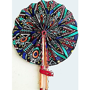 African Fabric Handfans