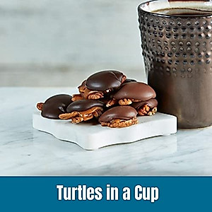 Door County Coffee, Single Serve Cups for Keurig Brewers, Turtles in a Cup, Caramel and Toasted Pecan Flavored Coffee, Medium Roast, Ground Coffee, 10 Count