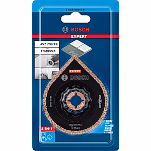 Bosch Professional 1x Expert 3 max AVZ 70 RT4 Multitool Grouting Plates (for Mortar, Ø 70 mm, Accessory Multitool)