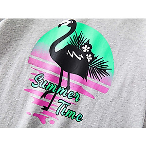 Tebbis Girls Fall Tropical Flamingo Tie Dye Pajamas Soft Cotton PJ Long Set for Tweens & Teens Size 16