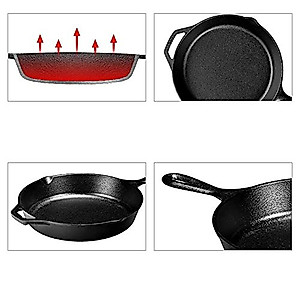 WBDHEHHD Deep Stir Fry Pan,Frying Pan Non-Stick Cast Iron Pan Uncoated Steak Frying Induction Cooker Universal Without Lid