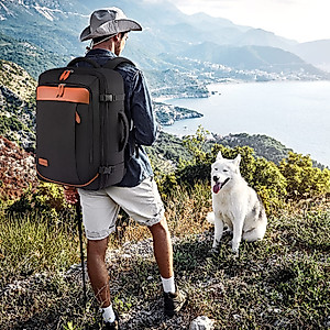 LOVEVOOK Carry on Backpack, 40L Travel Backpack for Women Men Airline Approved, Expandable Large Suitcase Backpacks With 4 Packing Cubes, Aer Travel Pack 3, Water Resistant Weekender Bag