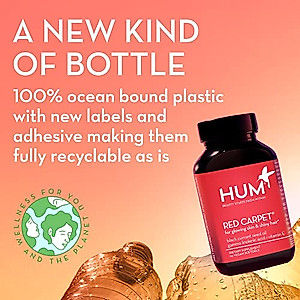 HUM Red Carpet - Skin & Hair Vitamins - Black Currant Seed Oil for Glowing Skin + Lasting Hair Health with Vitamin E, Omega 3 & 6 - Hair and Skin Vitamins (60 Vegan Softgels)