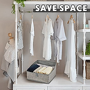 12 Pcs Closet Baskets Trapezoid Storage Bins Closet Storage Bins Foldable Fabric Bins Closet Shelf Organizer Bins Storage Box for Clothes Books Baby Toiletry Dvd Toys Towel, 11.4 x 11.4 x 7.9 Inch