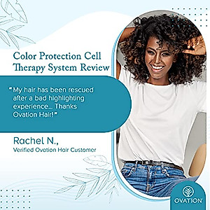 Ovation Hair Color Protection Cell Therapy 6 oz System - Color Protection Shampoo and Conditioner, Cell Therapy Hair & Scalp Treatment - Hair Treatment Set to Brighten and Hydrate Color-Treated Hair