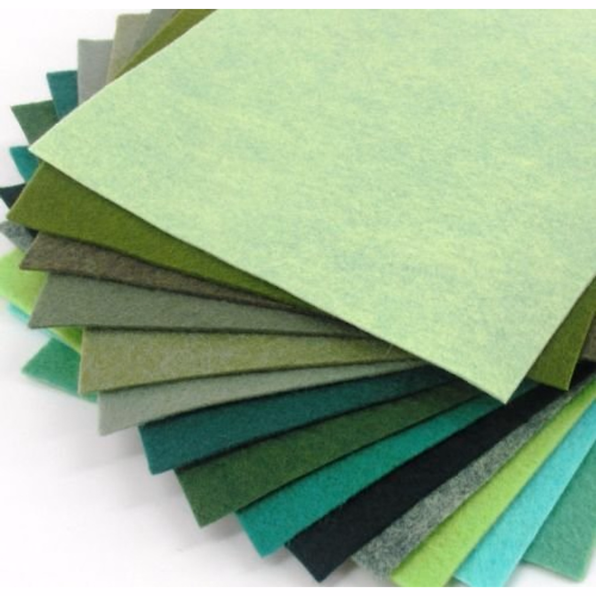 15 Greens 9"X12" Merino Wool Blend Felt Sheets Collection - OTR felt