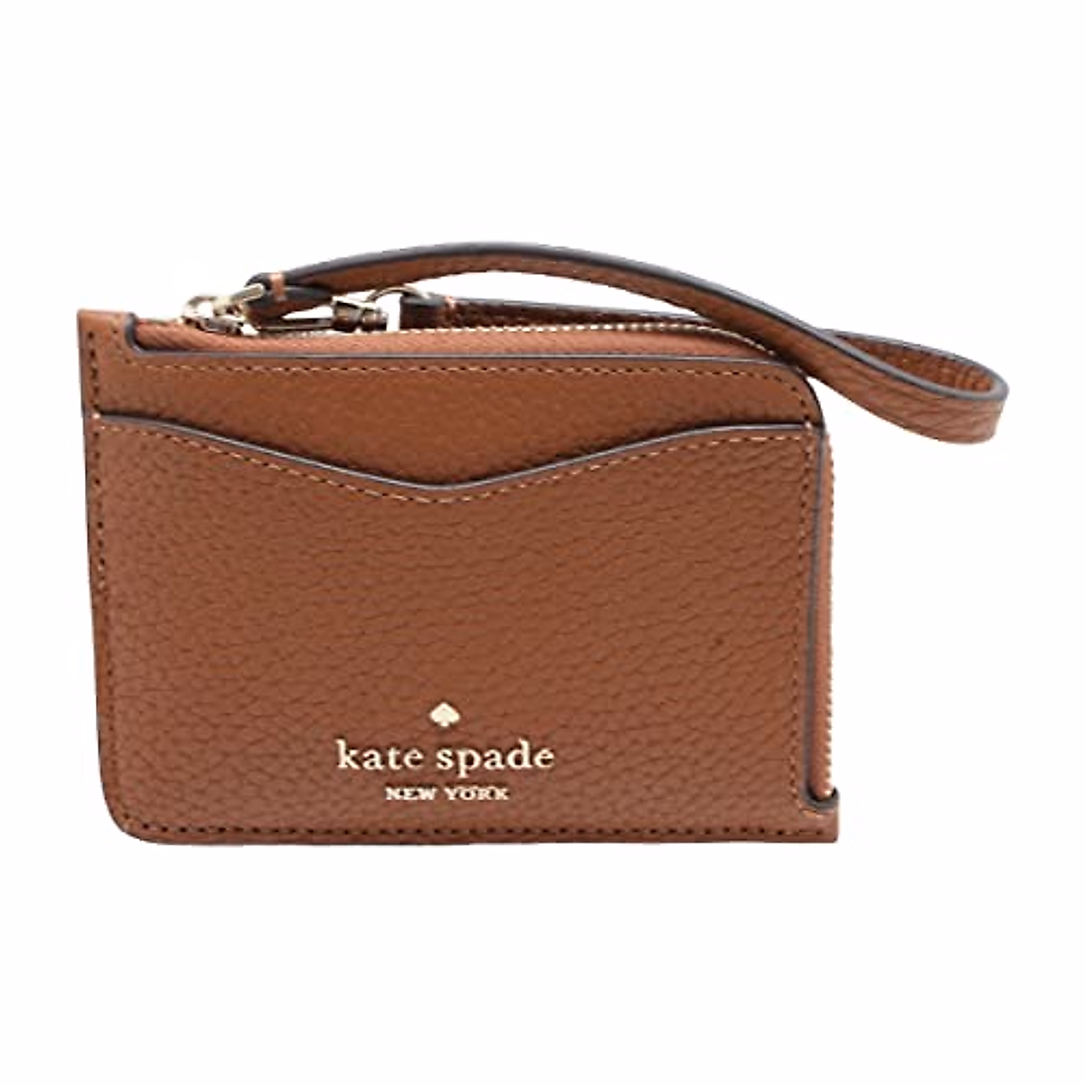 Kate Spade New York Leila Leather Card Holder Wristlet Warm Ginger