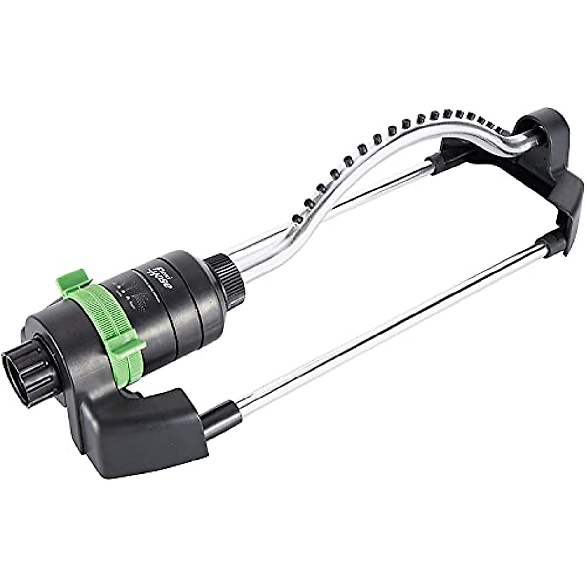 Flexi Hose 17-Hole Oscillating Sprinkler - Metal Sprinkler Covers Up to 2,960 Sq. Ft. - Even Watering Coverage with No Puddling via 17 Nozzles - Great for Lawn, Garden, Front or Back Yard Sprinkling