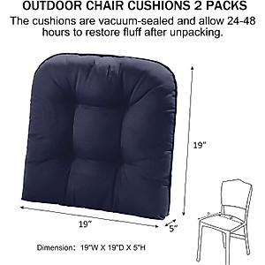 Jaysydd Indoor Outdoor Seat Cushions Set of 2 19x19x5inches Indoor Outdoor Furniture Cushions Soft Thickened Beige