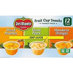 Del Monte Fruit Cup Snacks In Juice, 4 Oz, 12 Ct