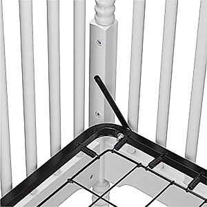 Little Seeds Rowan Valley Linden Wooden Baby Crib with Spindle Work in White