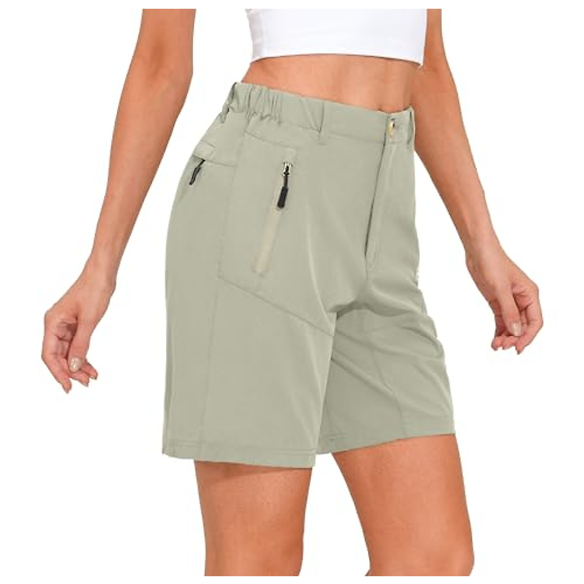 Little Donkey Andy Women's Stretch Quick Dry Cargo Shorts for Hiking, Camping, Travel Khaki Size XXL