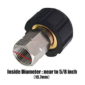 Tool Daily Pressure Washer Adapter, M22 female to 3/8 Inch Female NPT Fitting, 5000 PSI