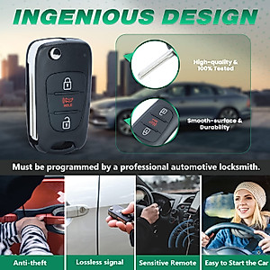 Beefunny Replacement Remote Car Key Fob 315MHz ID46 Chip for Kia Sportage 2010-2013 NYOSEKSAM11ATx (1)