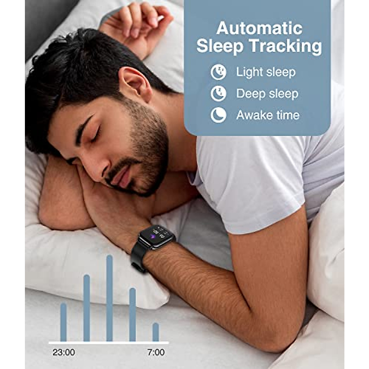 Smart Watch (Answer/Make Call), 1.68" Fitness Tracker Smartwatch for Android iPhone with Blood Pressure Heart Rate Sleep Monitor Pedometer, IP67 Waterproof Smart Watches for Men