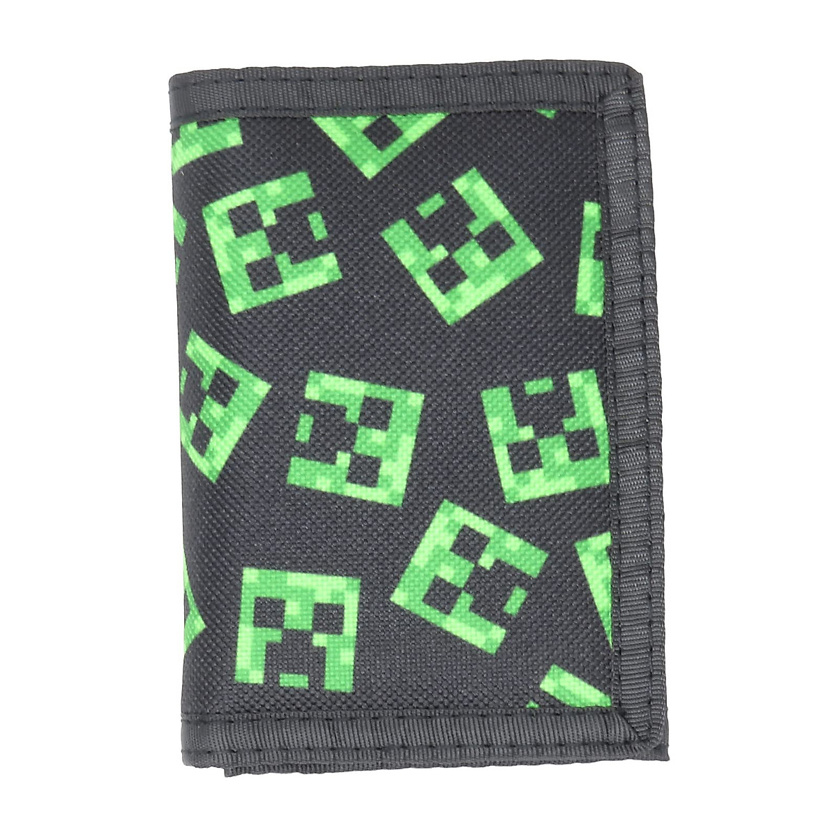 Minecraft Creeper Pattern Nylon Tri-Fold Wallet Multi-Colored Licensed