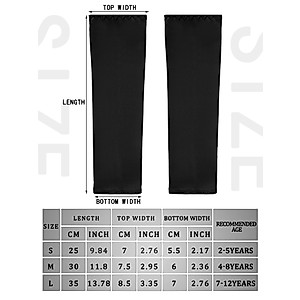 Geyoga 10 Pairs Kids Arm Sleeves Baseball Arm Sleeves Youth UV Protection Anti-slip Ice Silk Covers(White, Purple, Blue, Black, Camouflage,2-４ Years)