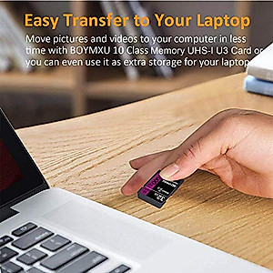 32GB Memory Card, BOYMXU Professional 1000 x Class 10 Card U3 Memory Card Compatible Computer Cameras and Camcorders, Camera Memory Card Up to 95MB/s, Purple/Black