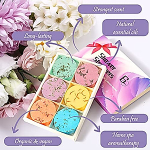 Shower Steamers Aromatherapy Shower Bombs Christmas Self Care Relaxation Gifts for Women and Men Includes Eucalyptus for Shower -XL 6packs