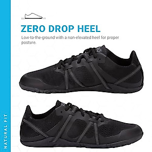 Xero Shoes Barefoot Shoes for Men | Speed Force Men’s Barefoot Running Shoes | Zero Drop, Wide Toe Box, Ultra Lightweight, Minimalist | Black, Size 14