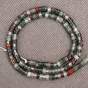 150PCs Natural Red Jasper Spacer Beads, Loose Semi Precious Flat Round Gemstone Heishi Disc Stone Beads for Beading Jewelry Making 4mm*2mm 38cm