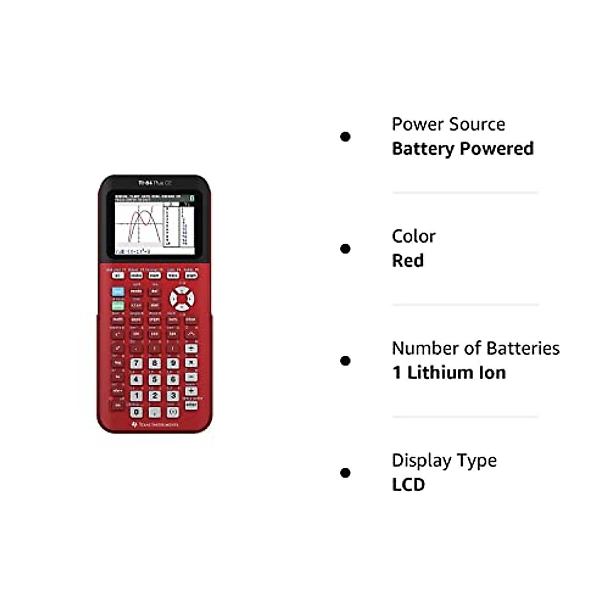 Texas Instruments TI-84 Plus CE Radical Red Graphing Calculator