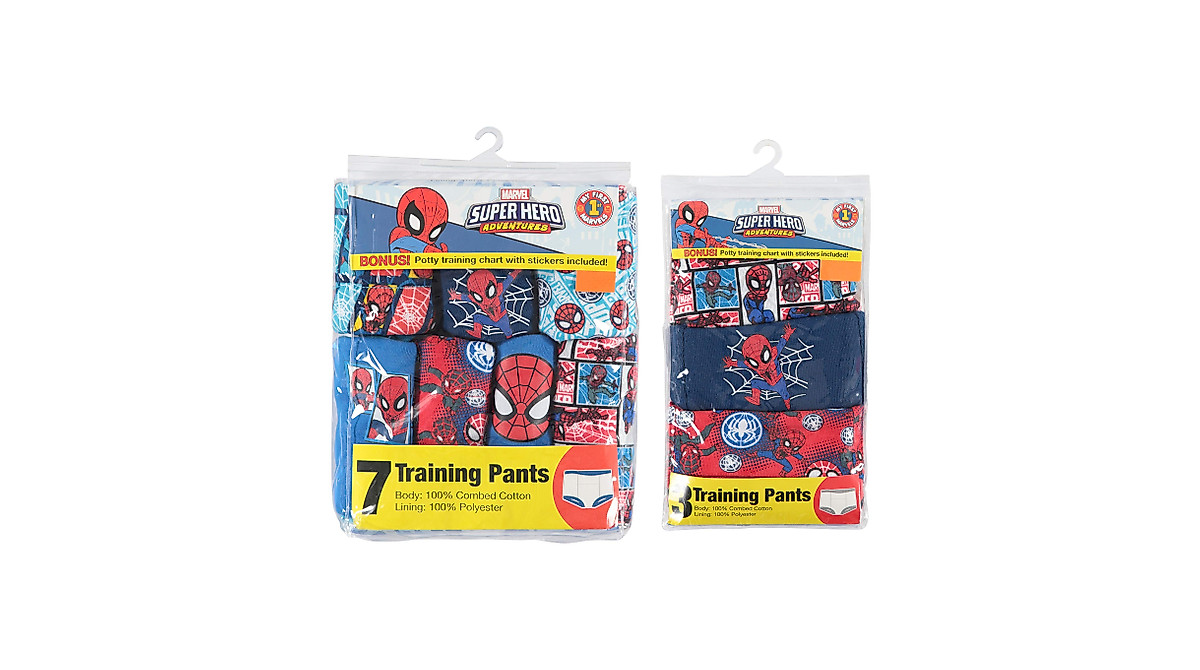 Marvel Boys' Superhero Potty Training Pants, Success Chart & Stickers ...