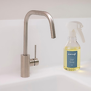 EZbrnd Eversoft Foaming Power Jet Dish Soap Spray Trigger Bottle + 4 Refill Dish Foam Soap Bundle, Yuzu Scent