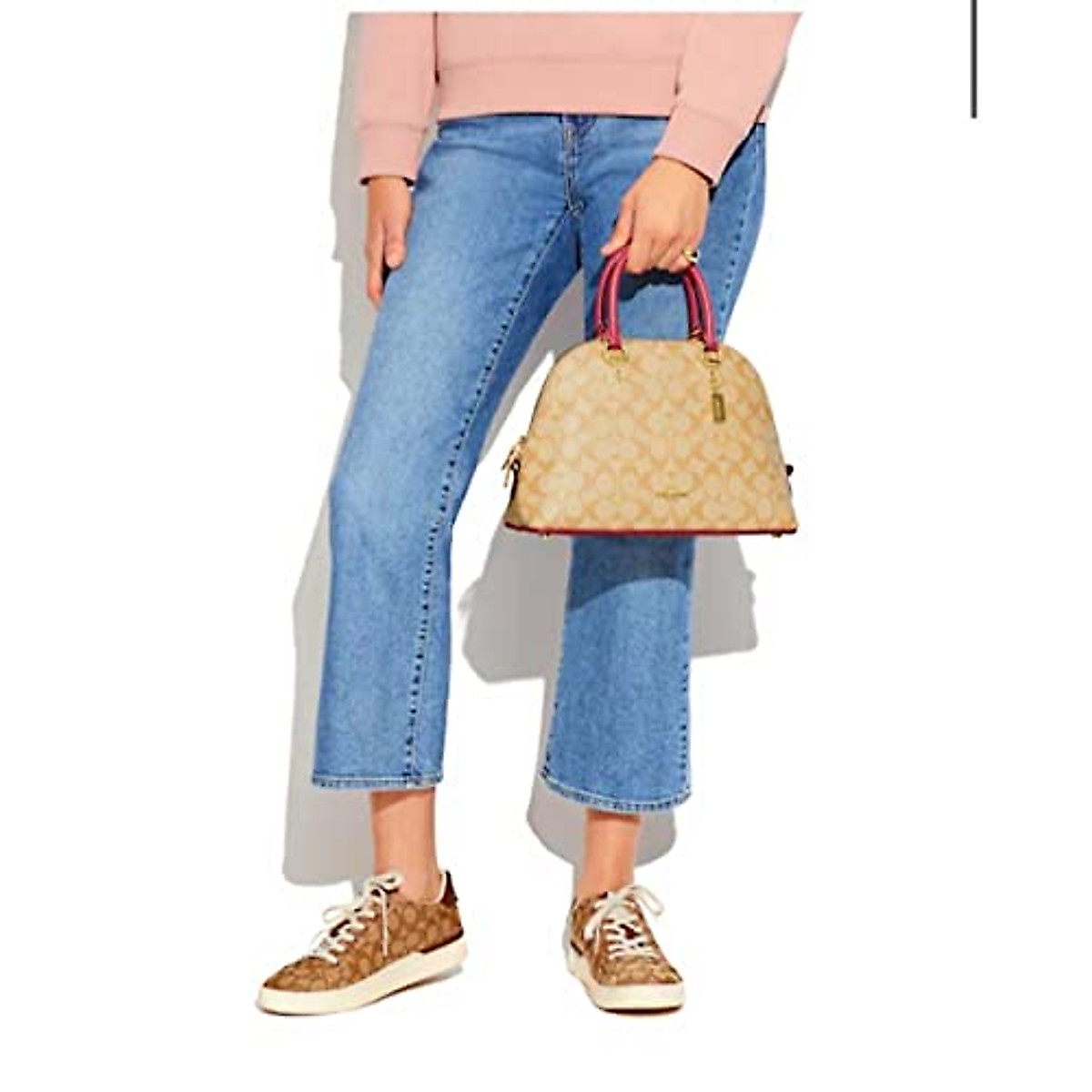 Coach Katy Satchel In Signature Canvas