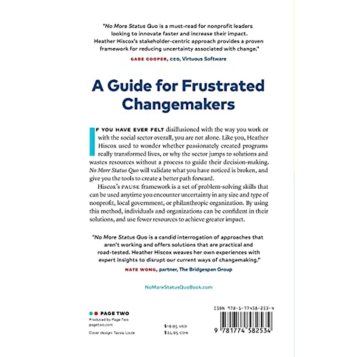 No More Status Quo: A Proven Framework to Change the Way We Change the World