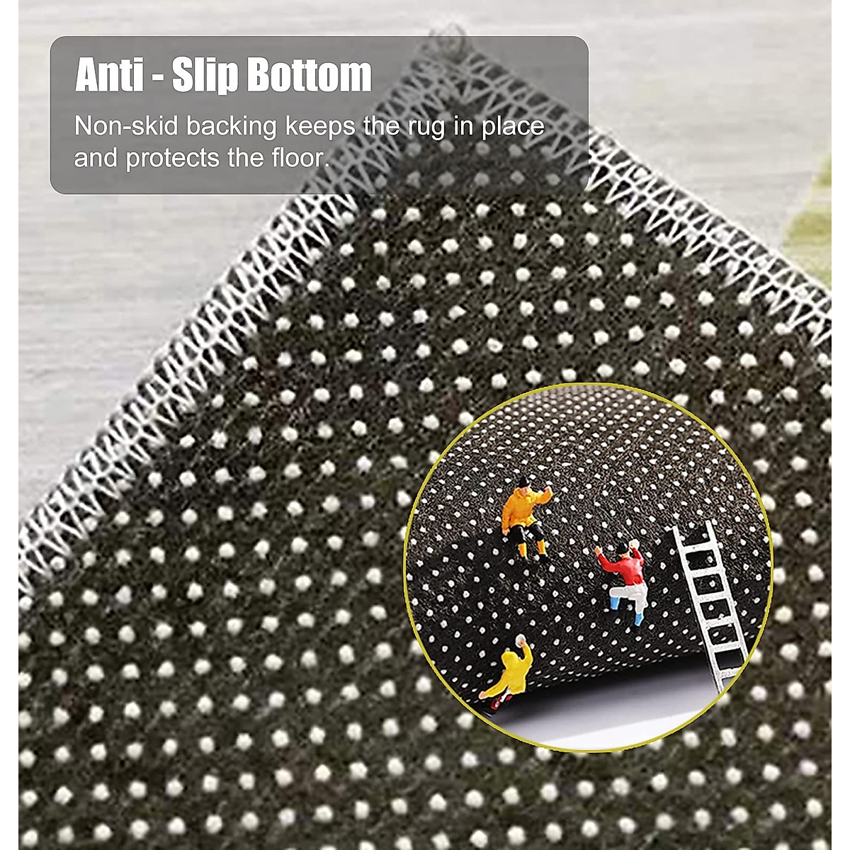 Gray & Blue Entry Carpet Runner Rugs for Hallway, 5 6 7 8 9 10 11 12 13 14 15 18 20ft Long, 2 2.6 3 4ft Wide, Washable Thin Floor Mat (0.6x3.4m/2x11ft)