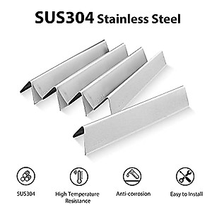 Weber Grill Spirit Replacement Parts, 7636 Weber Spirit Grill Parts 15.3 Inch Flavorizer Bars for Weber Spirit I & II 300 Series, Spirit E310 E320 E330 S310 S320 S330 with Front Control Knobs