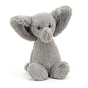Jellycat Bashful Grey Elephant Stuffed Animal, Medium