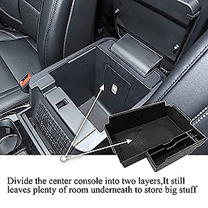 Vesul Center Console Organizer Storage Tray Compatible with Ford Explorer 2020 2021 2022 2023 2024 Armrest Box ABS Tray Insert Organizer Glove Pallet