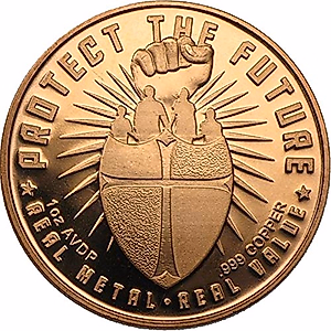 Jig Pro Shop Safety in Numbers Series 1 oz .999 Pure Copper Round/Challenge Coin (Guns & Gold)