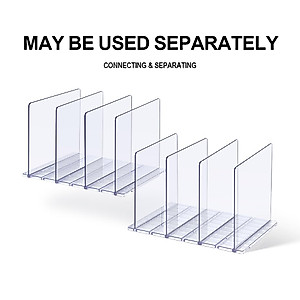 Purse Dividers For Closet,2 Bases 8 Adjustable Divider,Closet Purse Organizer,Purse Organizer For Closet,Purse Shelf Organizer,Closet Bag Organizer,Clear Purse Organizer,Acrylic Purse Organizer