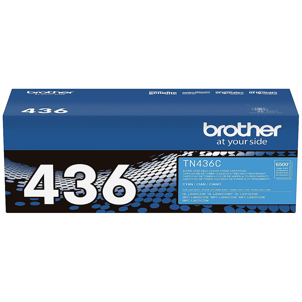Brother TN-436C HL-L8360 L9310 MFC-L8900 L9570 Toner Cartridge (Cyan) in Retail Packaging