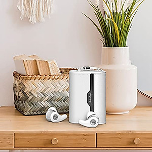 Soiedroo White Stereo Bluetooth True Wireless Earbuds IPX5 Waterproof in-Ear Earphones with Mic Mini Headphone with Noise Cancelling Small Headset with Wireless Charging Case