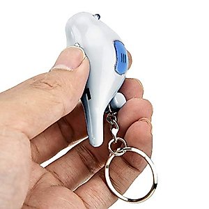 Whistle Key Finder Voice Control Bird Shape Keychain Mini Key Anti-Lost Tracer Finder with LED Light Suitable for Key Wallet Cellphone(White)