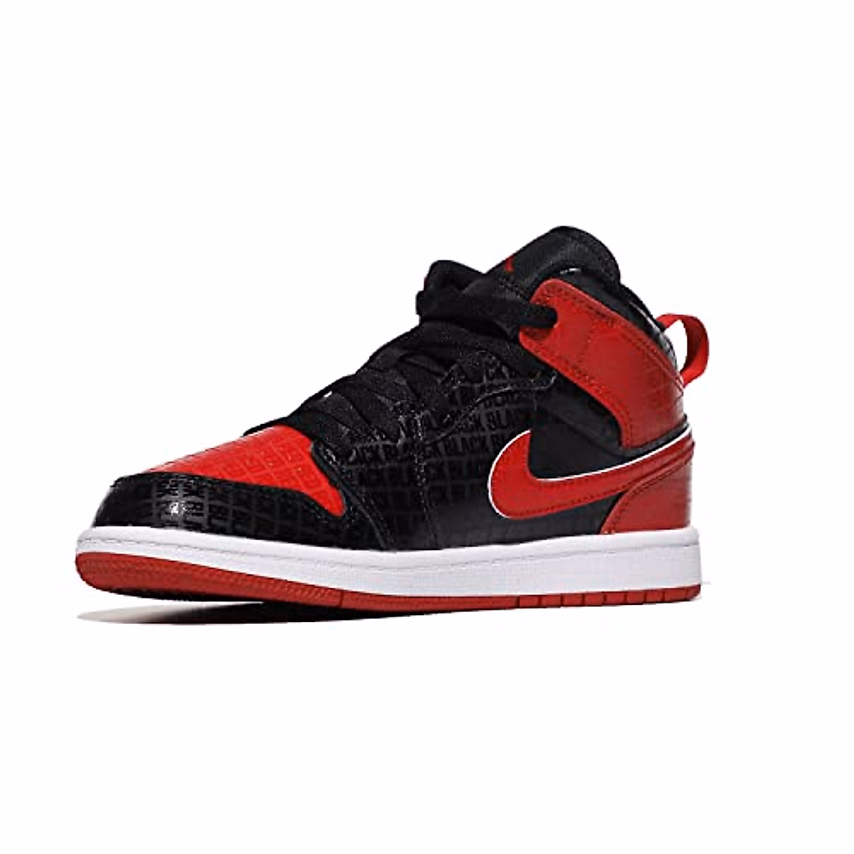 Jordan Boy's 1 Mid SS (Little Kid) Black/Gym Red/White 11 Little Kid M