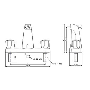 Dura Faucet Economical Classic Tub and Shower Faucet with Diverter (Chrome Polished)