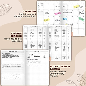 GoGirl Budget Planner – Monthly Financial Planner Organizer Budget Book. Expense Tracker Notebook Journal to Control Money, A5 (Rose Gold)