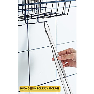 JETKONG 12-Inch Kitchen Tweezer Tongs Stainless Steel Cooking Tweezers Curved Tips Tweezers for Cooking, Grilling and Repairing