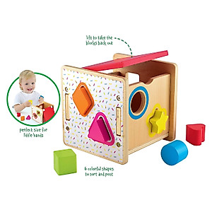 Early Learning Centre Wooden Shape Sorter, Fine Motor Skills, Problem Solving, Hand Eye Coordination, Kids Toys for Ages 18 Month, Amazon Exclusive