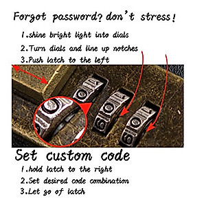 CAGIE Lock Journal Combination Locking Diary Vintage Lock Planner Agenda Personal Diary