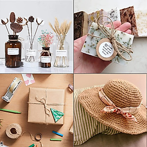 Tenn Well Natural Jute Twine, 3Ply 984Feet Arts and Crafts Jute Rope Industrial Packing Materials Packing String for Gifts, DIY Crafts, Decoration, Bundling, Gardening and Recycling