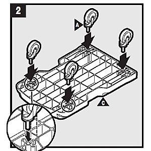 Rubbermaid Commercial Products Convertible Folding Utility Dolly/Cart/Platform Truck with wheels, 250 lbs Capacity, for Moving/Warehouse/Office (FG430000BLA)