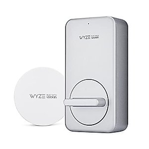 Wyze Lock WiFi & Bluetooth Enabled Smart Door Lock, Wireless & Keyless Entry, works with Amazon Alexa & Google Assistant, Fits on Most Deadbolts, Includes Wyze Gateway - A Certified for Humans Device