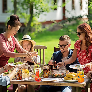 vradcorel Evil Eye Glass Cups With Bamboo Lids And Straws - Iced Coffee Cup Home Decor -Ojo Turco Drinking Glasses for Beer -Cute Can Shaped for Latte,Soda,Smoothie Whiskey -Gift for Women